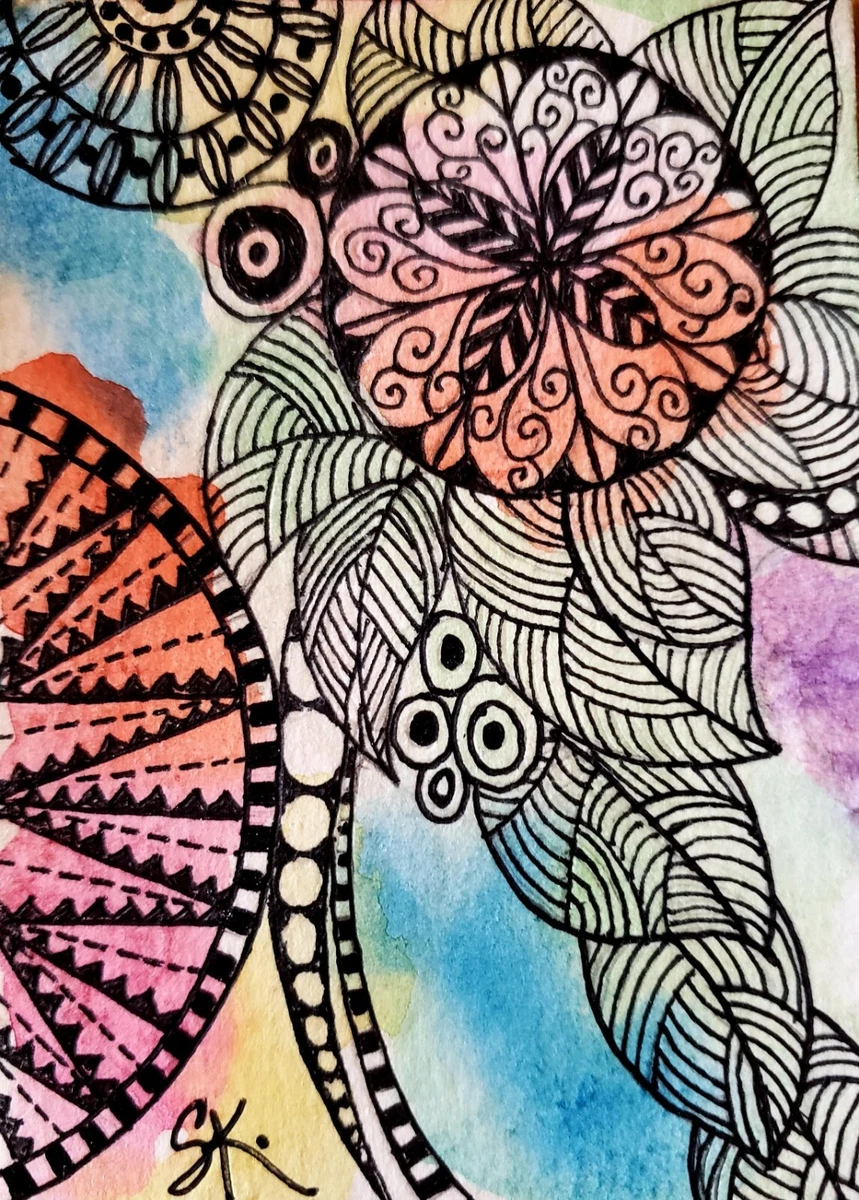 Zentangle Flower Garden