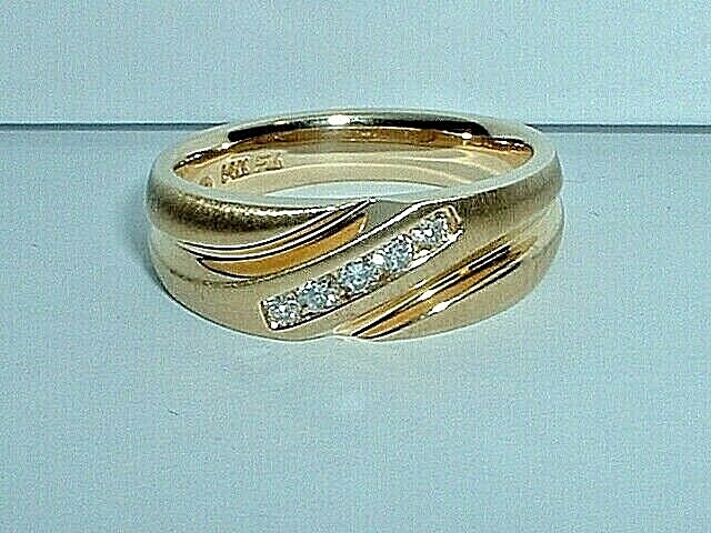 FREDRICK GOLDMAN 14K YELLOW GOLD MEN'S DIAMOND WEDDING BAND RING | eBay