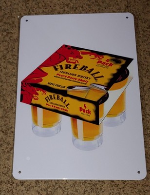 Fireball Metal Whiskey Sign It's new | eBay