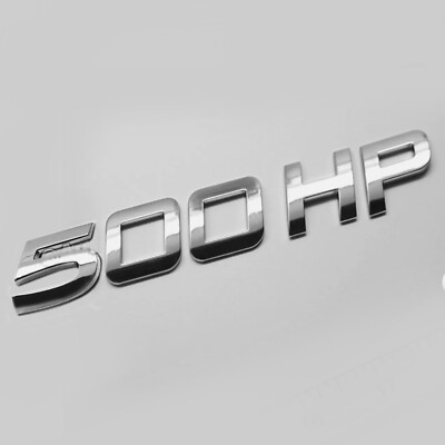 1 - BRAND NEW 3D Adhesive Chrome Badge Emblem Rear Side 500 HP ...