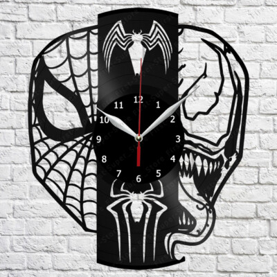 Spiderman vs Venom Vinyl Clock Record Wall Clock Decor Fan Art Home ...