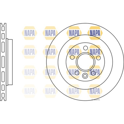 2x Brake Discs Vented For Volvo XC60 D5 AWD Napa Rear 31277357 31410569 ...