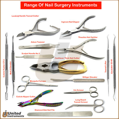 Professional Range Of Podiatry Toenail Surgery Instruments Ingrown Nail ...