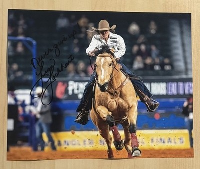 LISA LOCKHART HAND SIGNED AUTOGRAPHED 8x10 PHOTO HORSE RIDER RODEO COA ...