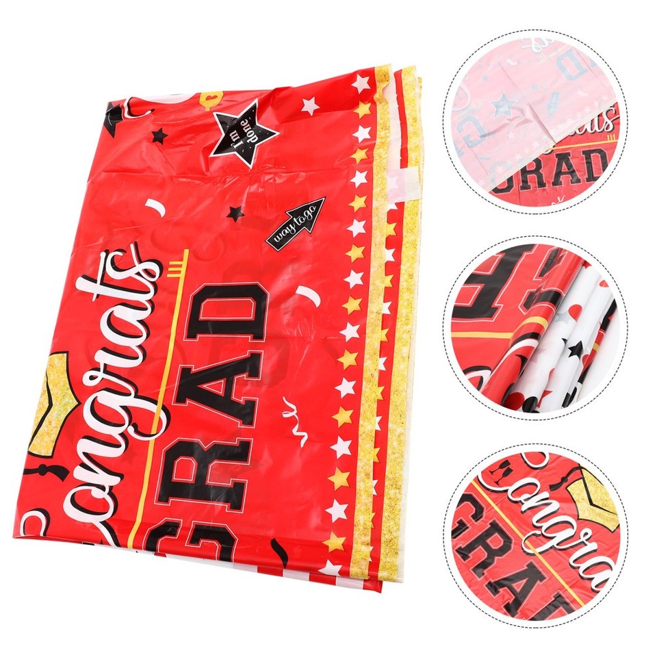 3pcs Congrats Grade Letter Design Table Cover Graduation Them ...
