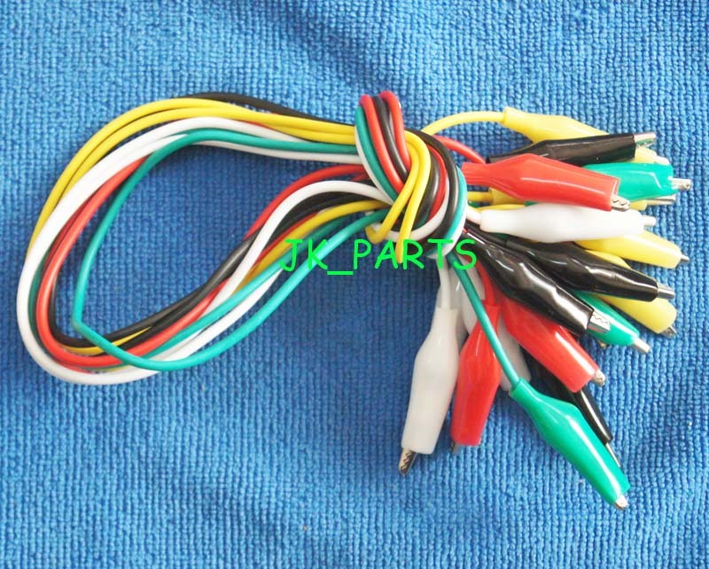 10pcs Double-ended Crocodile Clips Cable Alligator Jumper Wire Test ...