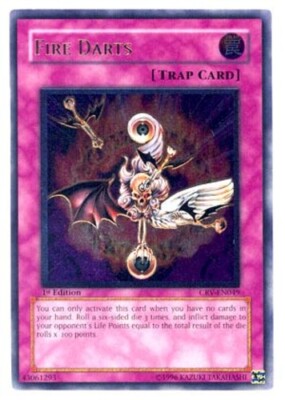 Yugioh! LP Fire Darts - CRV-EN049 - Ultimate Rare - Unlimited Edition ...