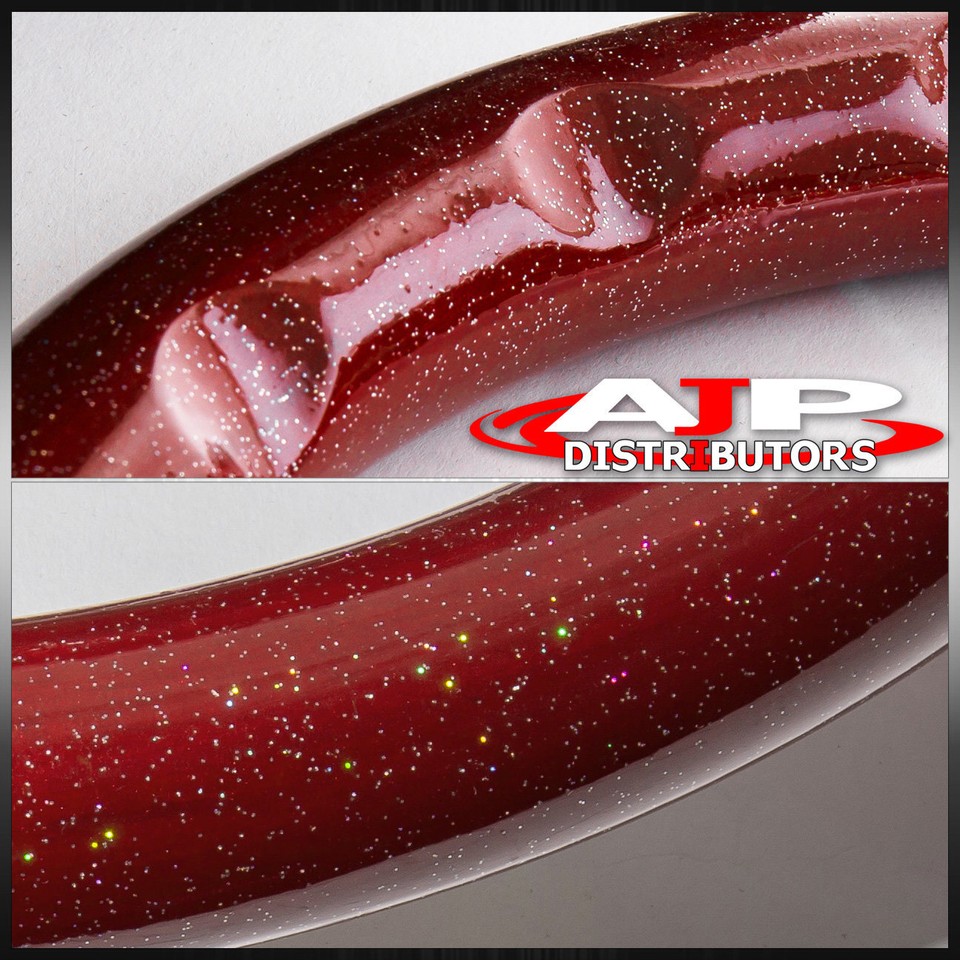 Deep Dish Metallic Red Wood Aluminum Center Steering Wheel + Type-R ...