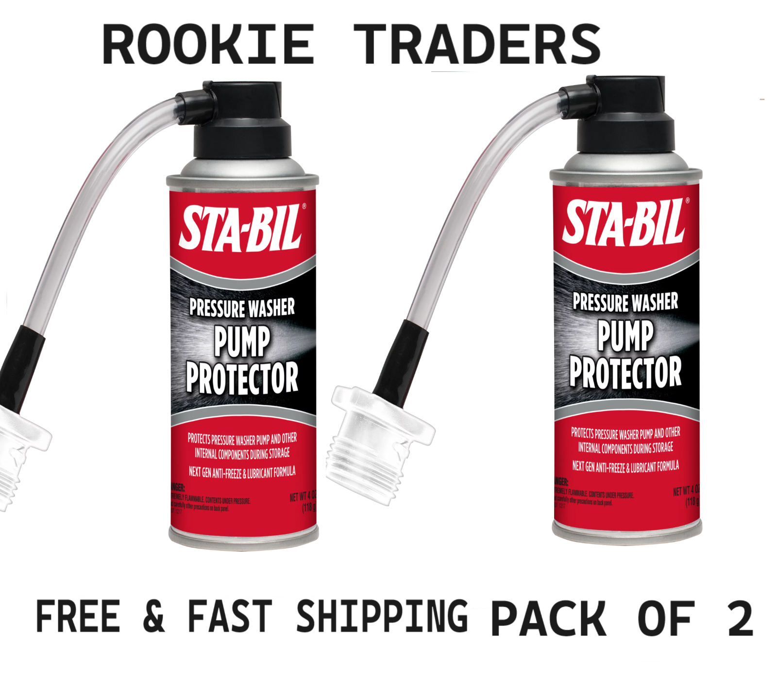 2 PACK-Pressure Washer Pump Protector Pistons Seal Saver Anti-Freeze ...