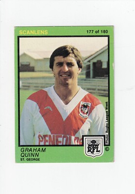 1982 Scanlens Rugby League Graham Quinn #177 (St George Dragons) | eBay