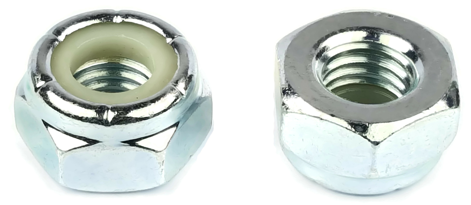 Zinc Plated Steel Nylon Heavy Hex Jam Lock Nuts Nylock Jam Nuts - Size ...