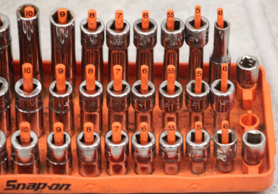 Snap-on Tools Socket Set USA 42pc 1/4" Drive 6pt Metric Master MISSING ...