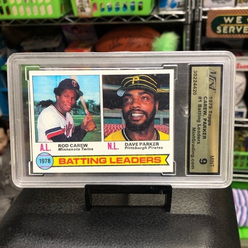 Vtg 1979 Topps Rod Carew Dave Parker Batting Leaders Card Graded Mint 9 ...