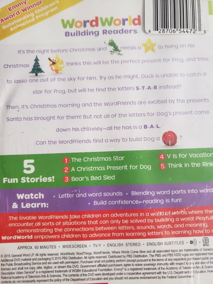 PBS Kids Merry Christmas! Word World Building Readers DVD NEW | eBay