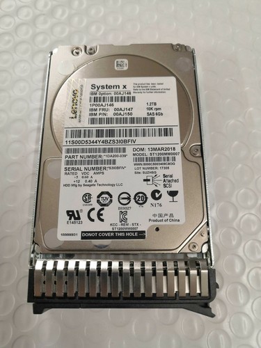 IBM SYSTEM X 1.2TB SAS 10K 6Gb 2.5" Hard Drive 00AJ146 00AJ150 00AJ147 ...
