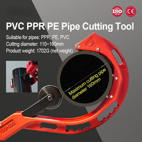 110mm-160mm PVC/PP/PE Bearing Pipe Cutter Copper Tube Plumbing Cutting ...