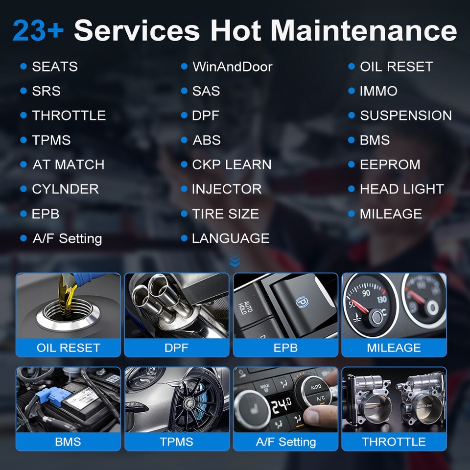 Auto Bidirectional OBD2 Scanner Full System Key ECU Coding Car ...