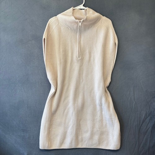 H&M Sleeveless Knit Sweater Dress Ribbed Fairy Heavyweight Mockneck ...
