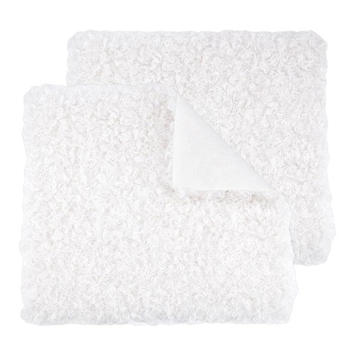 2pcs White Curly Fabric Wool Plush Fabrics Faux Fur Fabric Sherpa ...