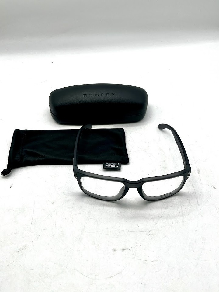 Oakley OX8156 Holbrook RX Eyewear Frames, Satin Black Silver Icon | eBay
