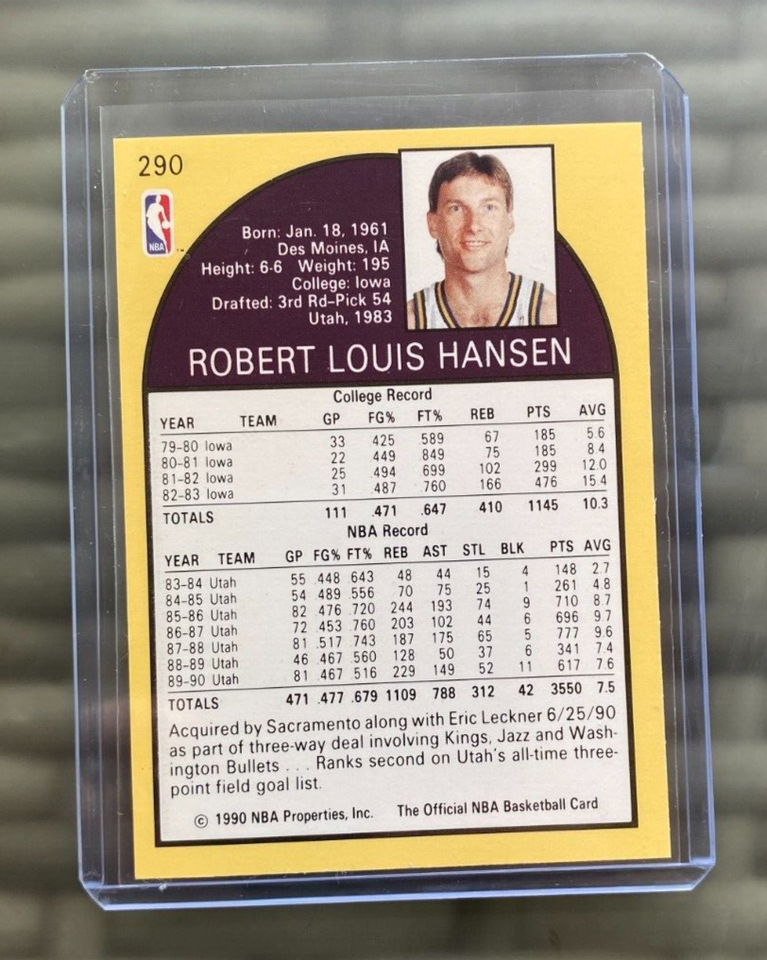 1990 nba hoops #290 Bobby Hansen | eBay