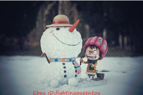 Showhand Studio SHS One Piece Snowman Luffy Statue GK Sculptures ...