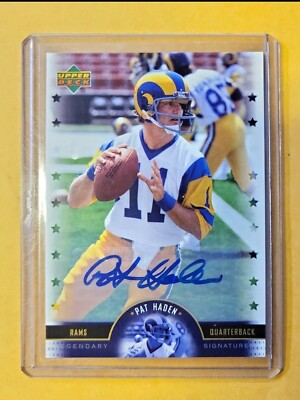 2005 UPPER DECK LEGENDS LEGENDARY SIGNATURES PAT HADEN AUTO #LS-PH RAMS ...