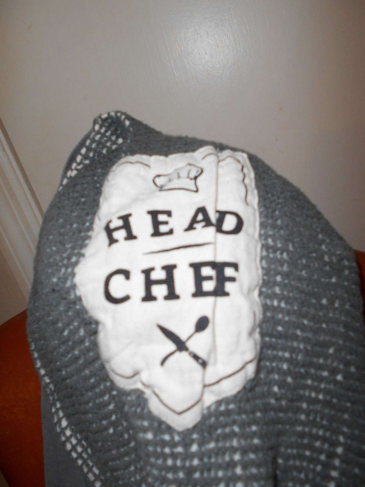 Demdaco Head Chef Gray 64" Long Scarf. - Gem