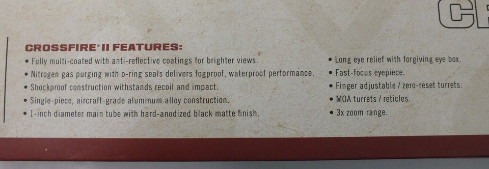 Vortex Optics Crossfire II 2-7x32 Second Focal Plane Rifle Scope (CF2 ...