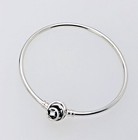New 100% Authentic PANDORA 925 Ale Encircled Clasp Bangle Bracelet ...