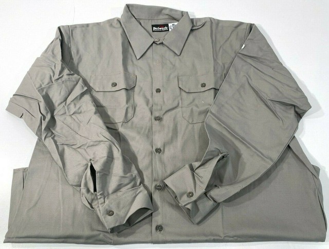 Mens Bulwark Flame Resistant Excel-fr Work Shirt SEW2 Silver Grey 3xl ...