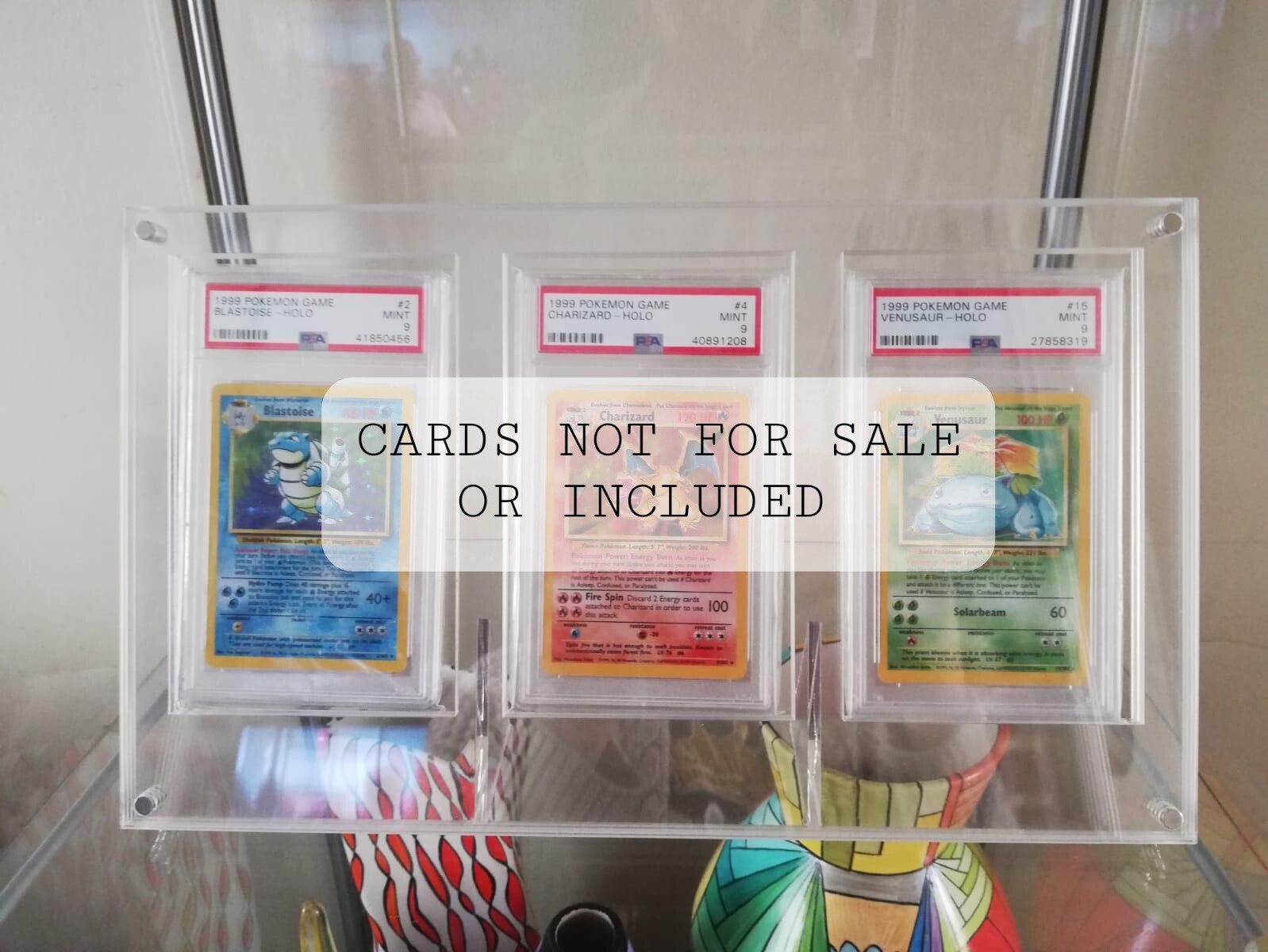 Pokemon PSA Card Display For Three Cards/Acrylic Protective Display ...
