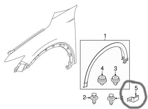 Lower Guard Fender Mould LH KB7W-51-W80B for Mazda CX5 2017-2020 | eBay