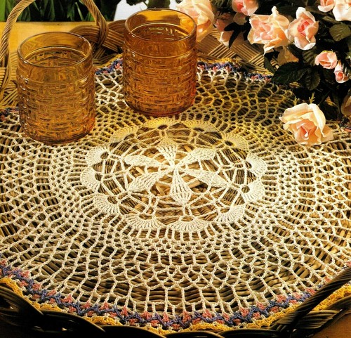 LOVELY Round Tray Mat Doily/CROCHET PATTERN INSTRUCTIONS ONLY | eBay