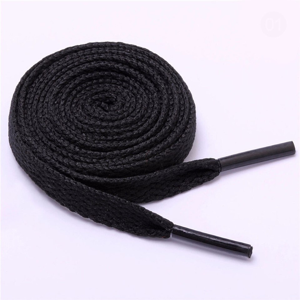 THICK FLAT FAT SHOE LACES 1.6cm Wide Velvet Shoelaces All Shoe Types ...