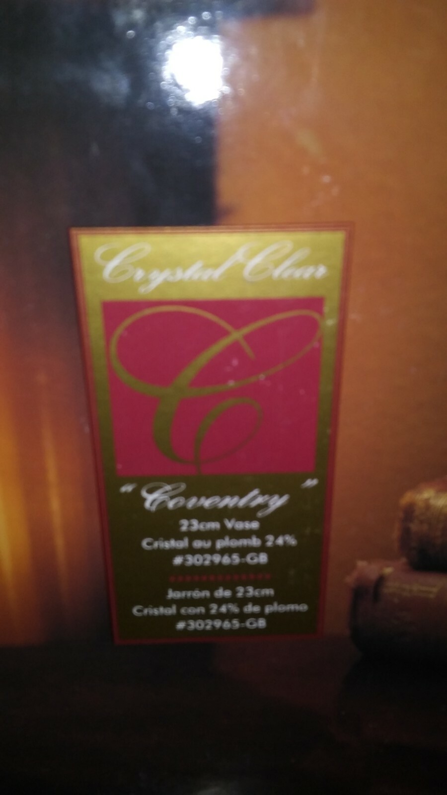 Coventry Vase in Box style 302965gb 9" 24% lead crystal European cut ...