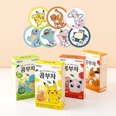 DAMTUH Kombucha Limited Ed Pokemon Coaster Detox Effect 5g x 10T ...