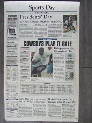 The Dallas Morning News - Sports Day - NFL Draft - Dallas Stars - April ...