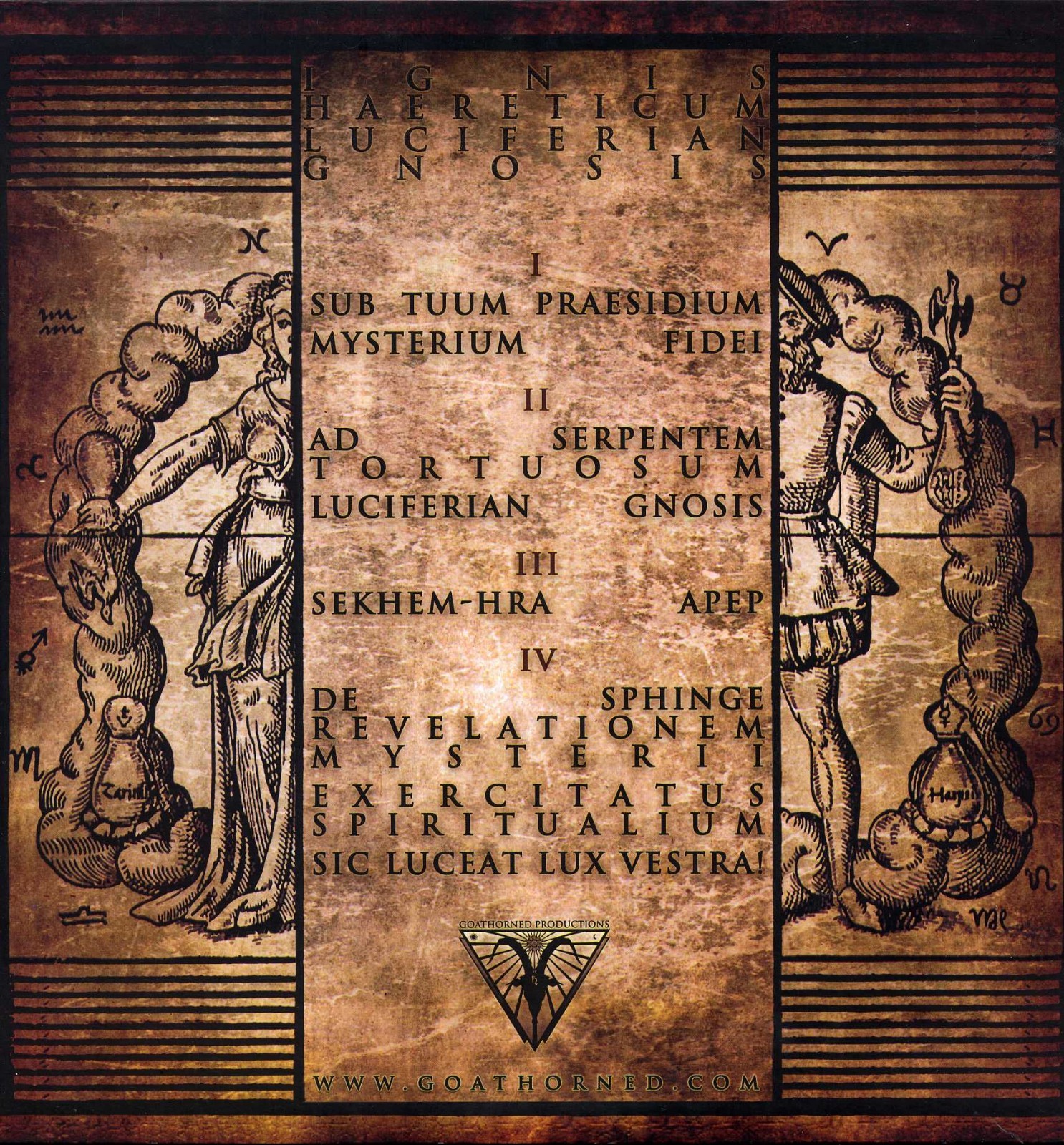 IGNIS HAERETICUM "LUCIFERIAN GNOSIS" VINYL DOUBLE LP + POSTER/BOOKLET ...