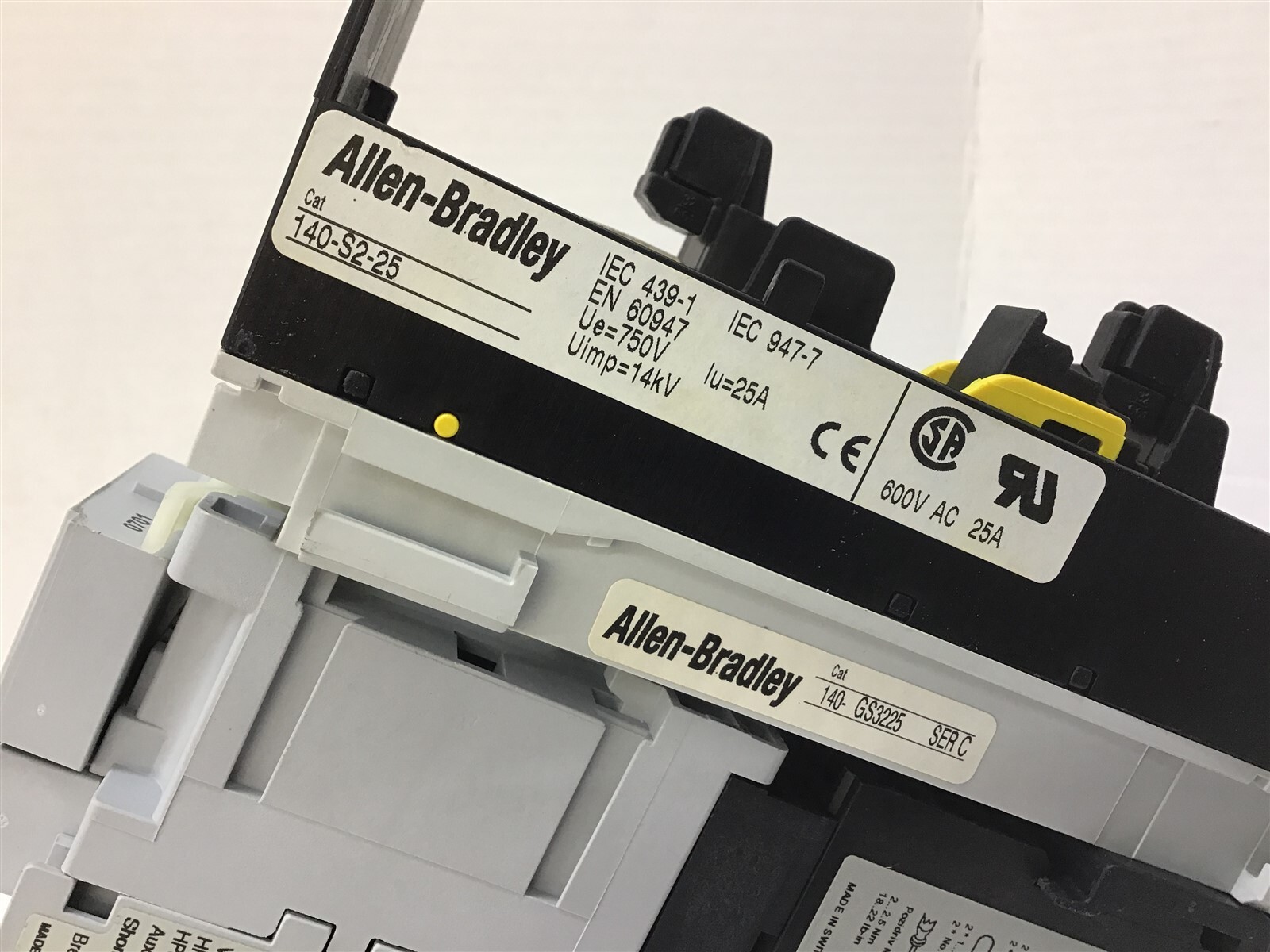 Allen Bradley 140M -C2EB40 40 amp Circuit Breaker with 140-S2-25 Relay ...