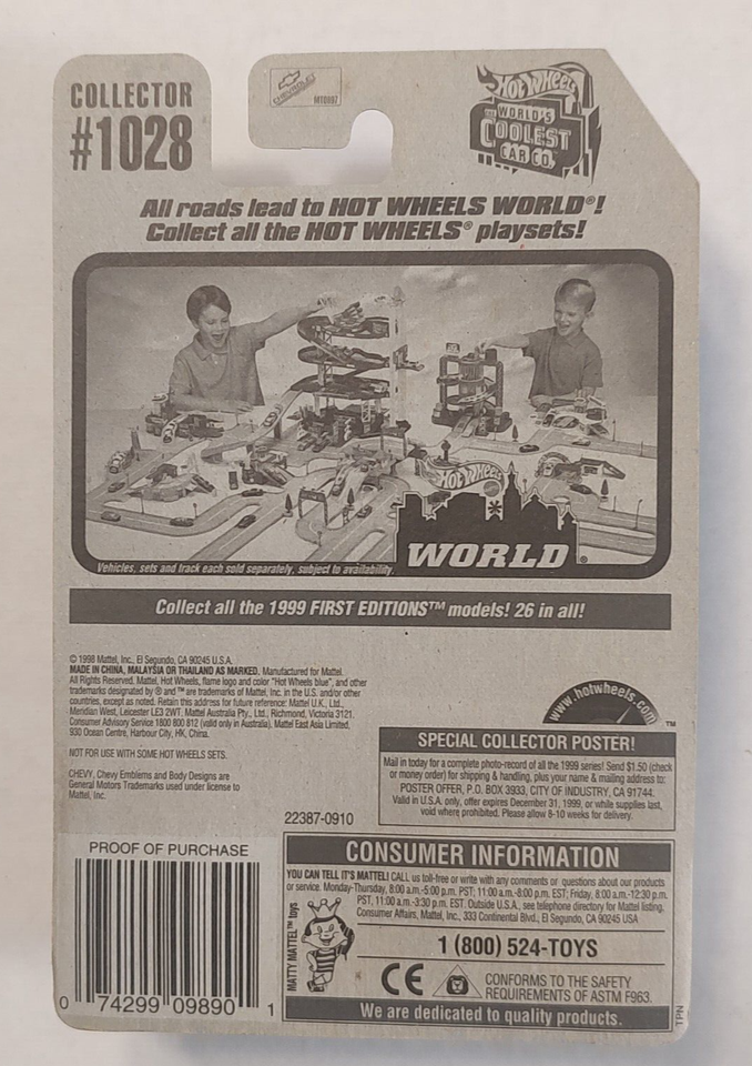1999 Hot Wheels Blue Card `56 Flashsider collector #1028 | eBay