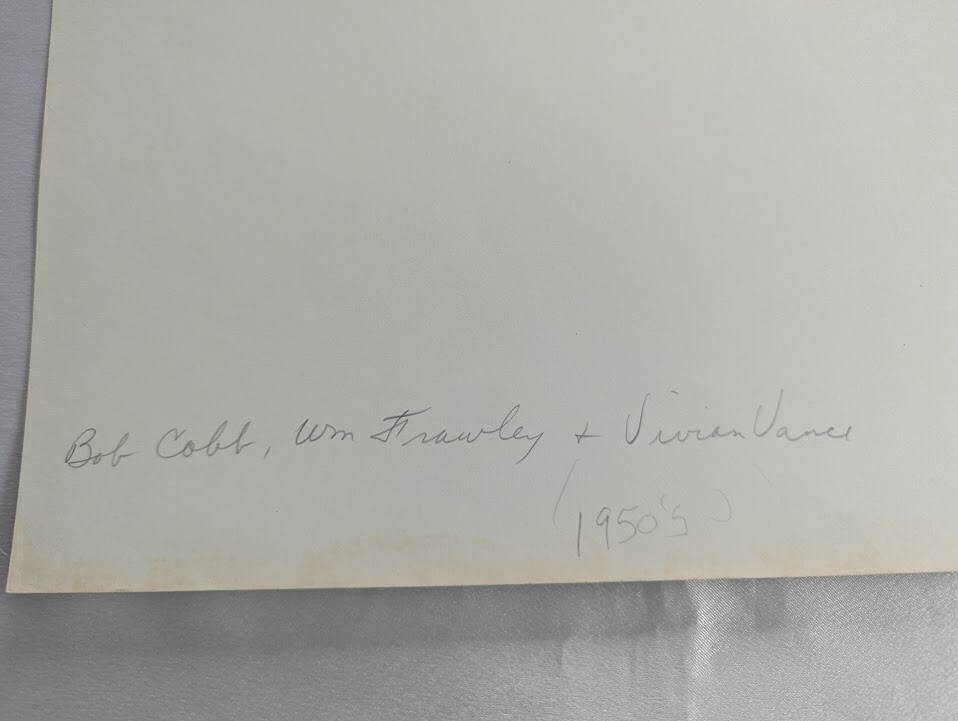 RARE ORIGINAL PHOTO OF VIVIAN VANCE & WILLIAM FRAWLEY LUCILLE BALL I ...