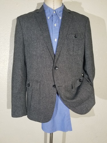 42R Norfolk Hunting Shooting gray Check elbow Tweed Blazer Coat Jacket ...