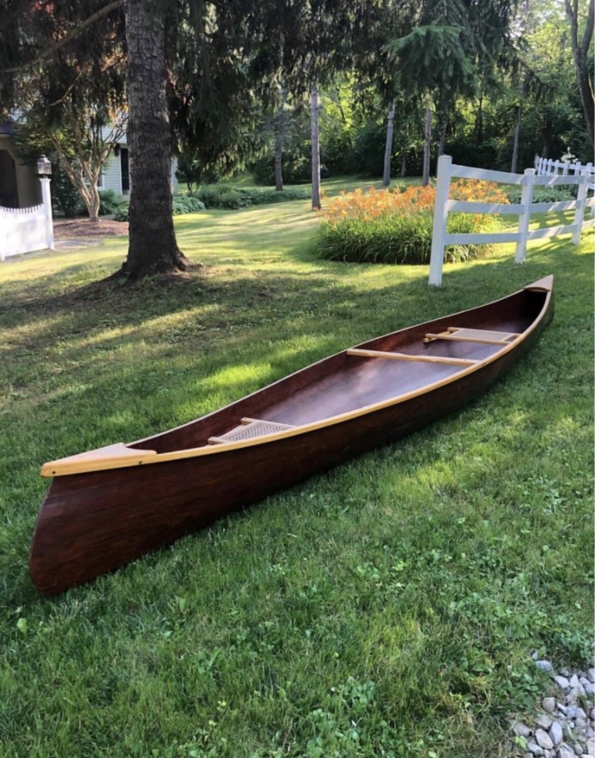 Custom Pat Brown Wood Canoe Upper Chase Lake Glenfield NY | eBay