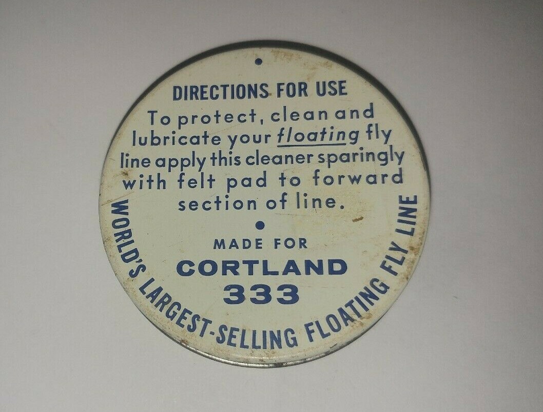 Vintage Cortland 333 Fly Line Cleaner w "Flote-Cote" Tin | eBay