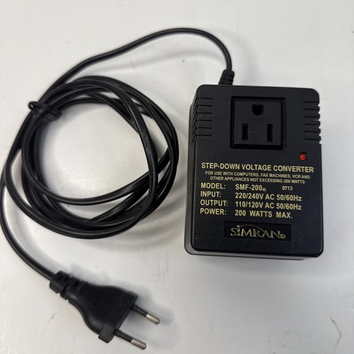 Simran 200 Watt Compact Step Down Transformer 220V to 110V AC Converter ...