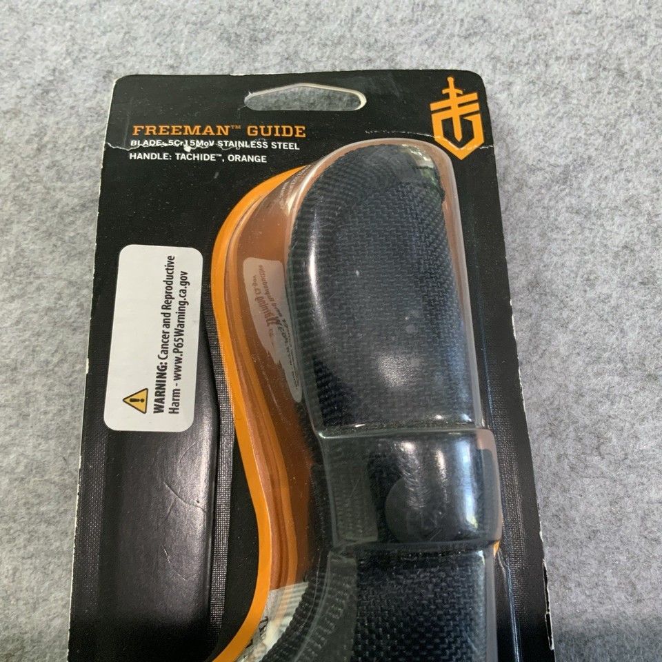 Gerber Freeman Guide 5Cr Steel Fixed Blade Knife Orange Handle New ...