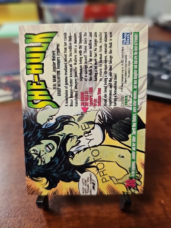 SHE HULK Marvel Masterpieces vintage comic card #30 joe jusko skybox ...