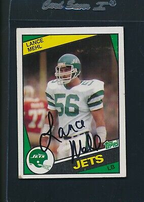 1984 Topps #153 Lance Mehl Jets Signed Auto *34343 | eBay