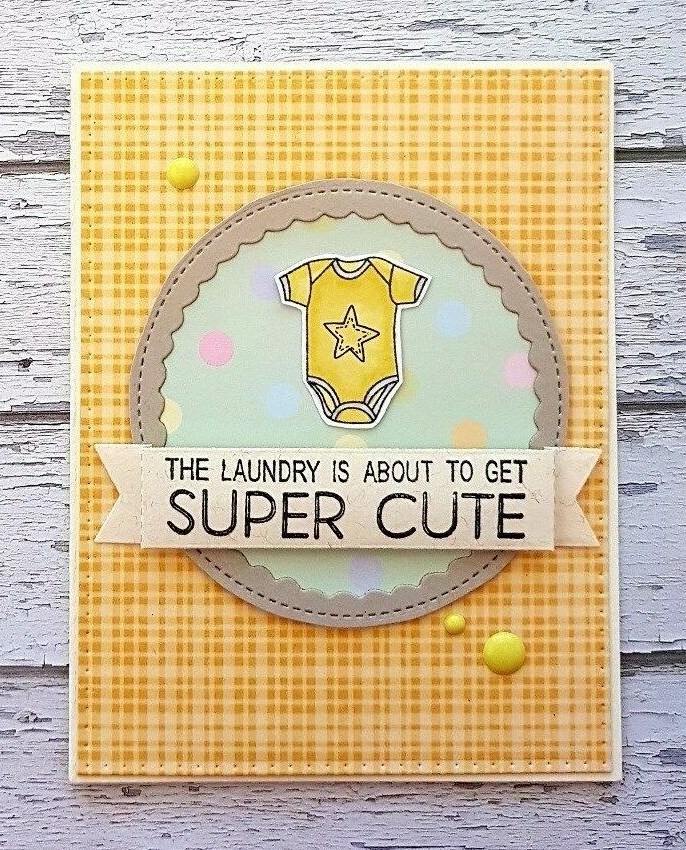 Handmade Baby Girl Boy Card Laundry About to Get Super Cute Neutral ...